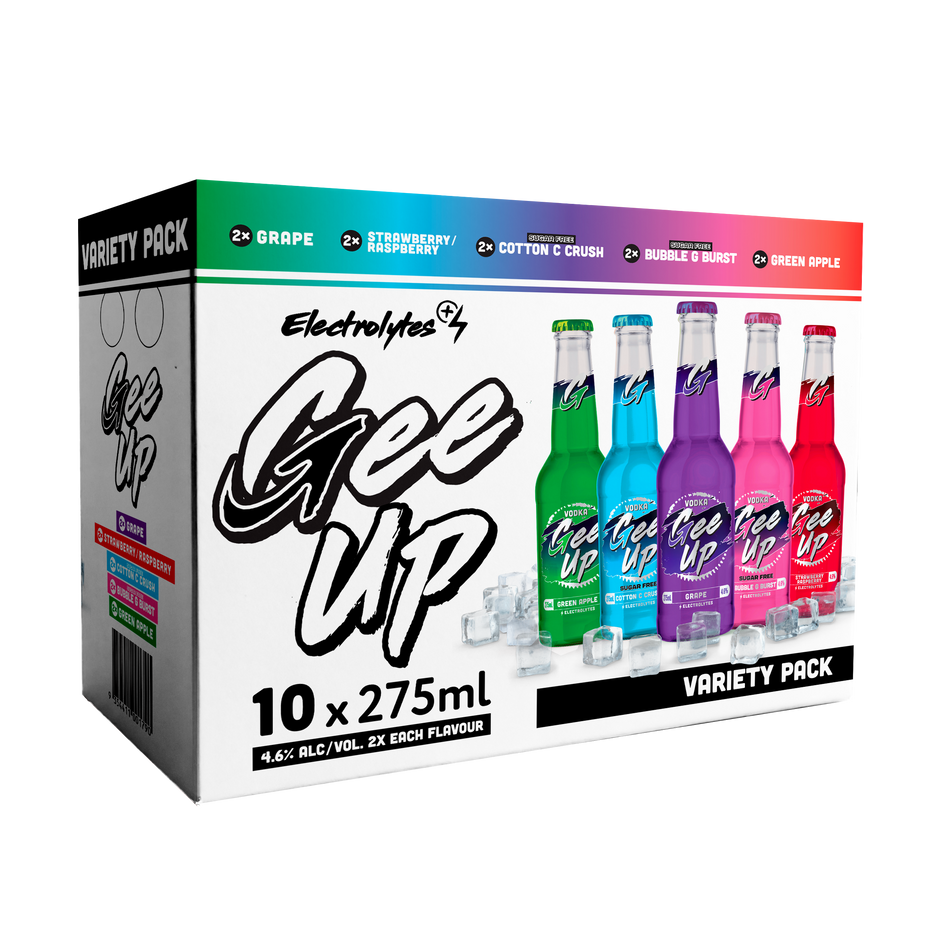Gee Up - 3x Distilled Vodka Premix + Electrolytes – Lets Gee Up